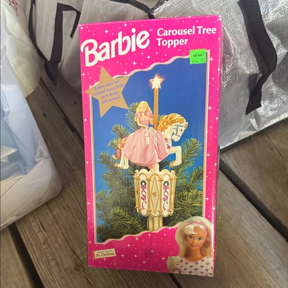 Barbie | Holiday | Barbie Pink And White Carousel Tree Topper | Poshmark